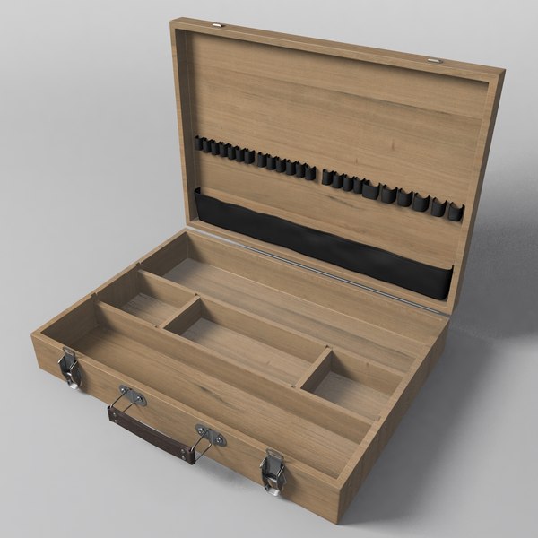 Portable wooden box storage 3D - TurboSquid 1218974