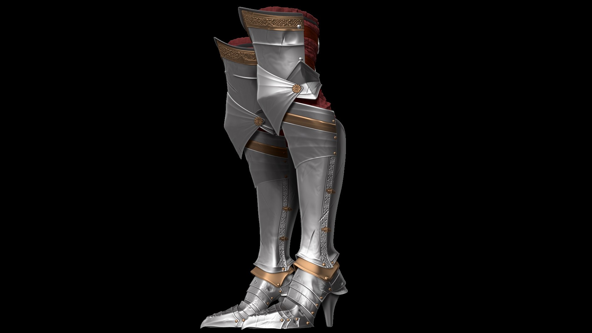3D Model Female Knigt Leg Armor Set Sculpt Project - TurboSquid 2034088