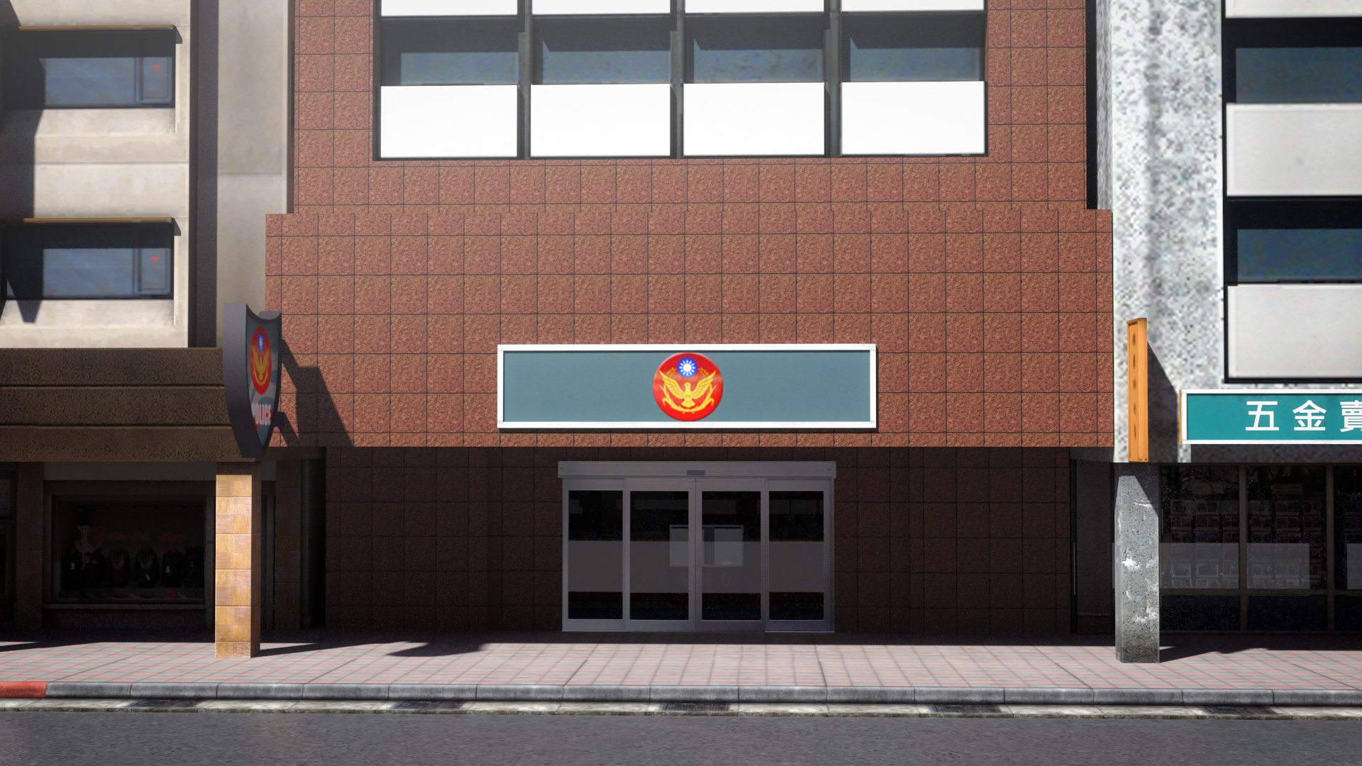 TW Street With Police Station 02 3D Model - TurboSquid 2211293