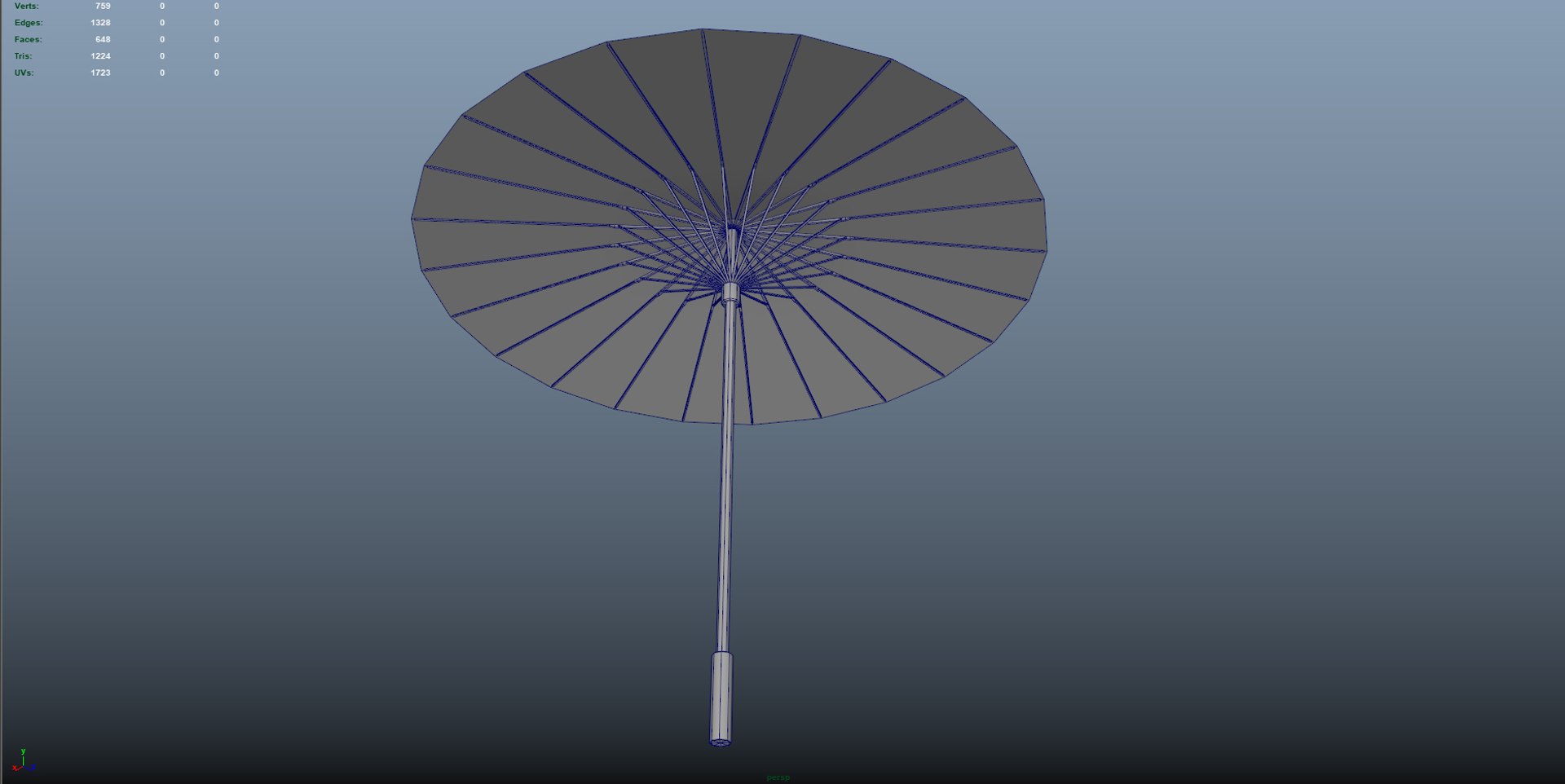 Chinese Umbrella Paper 3D Model - TurboSquid 1422513