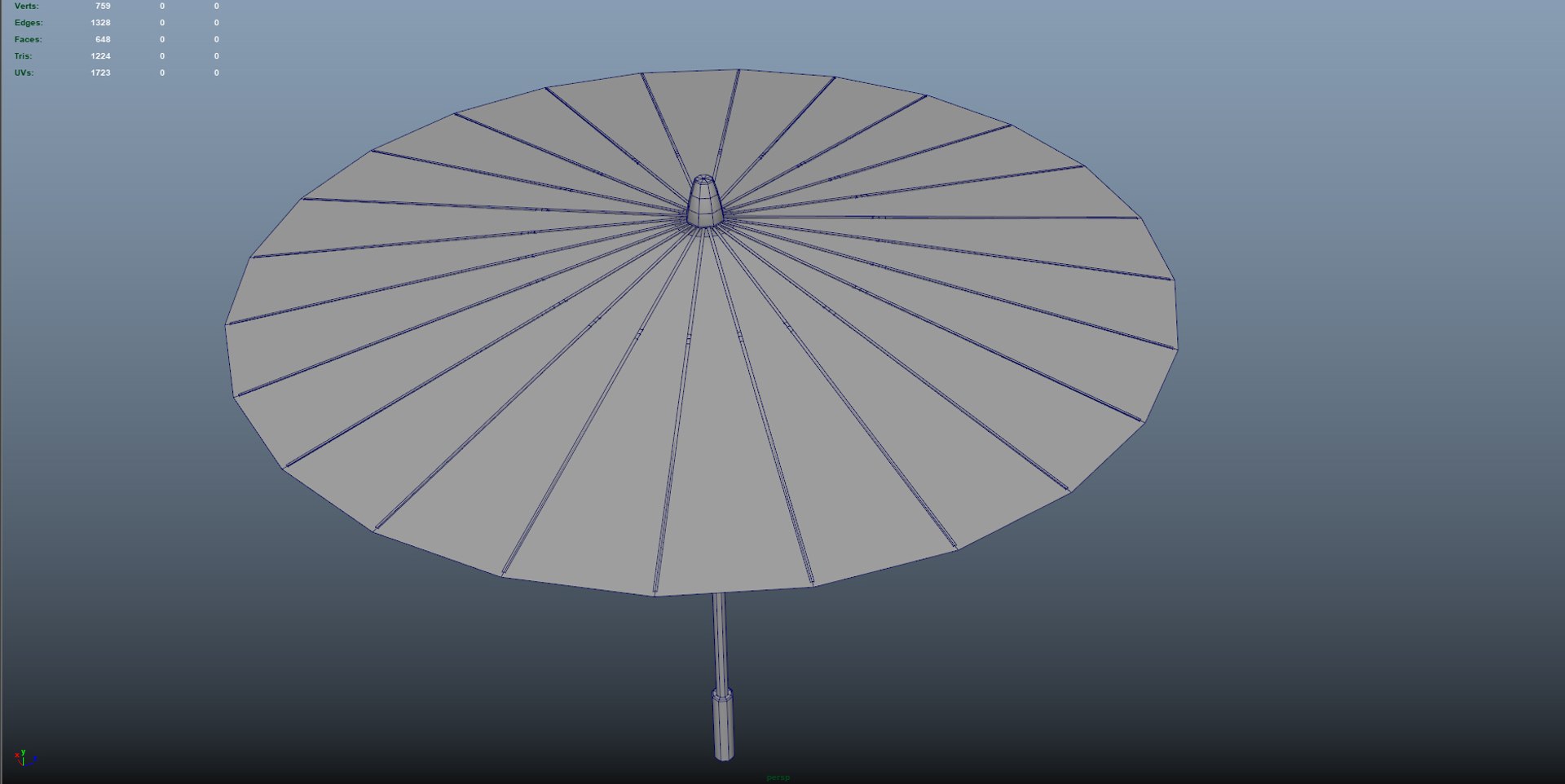 Chinese Umbrella Paper 3D Model - TurboSquid 1422513