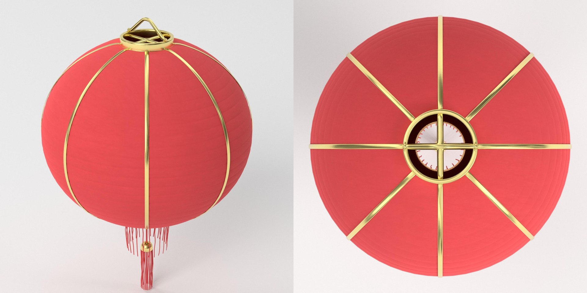 3D Model Chinese Lantern Mockup - TurboSquid 2143305