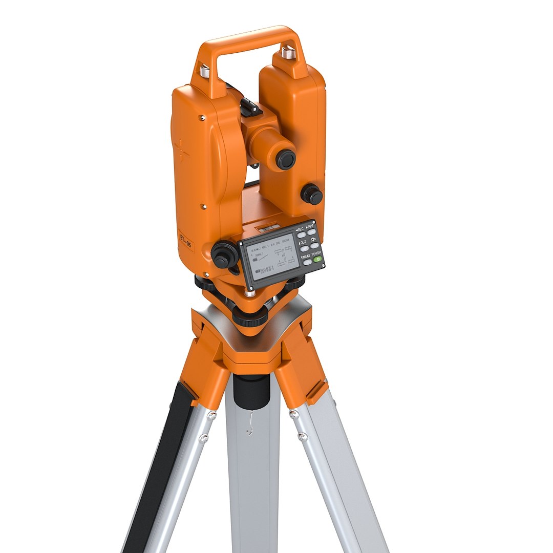 3d Theodolite Tripod Base Model