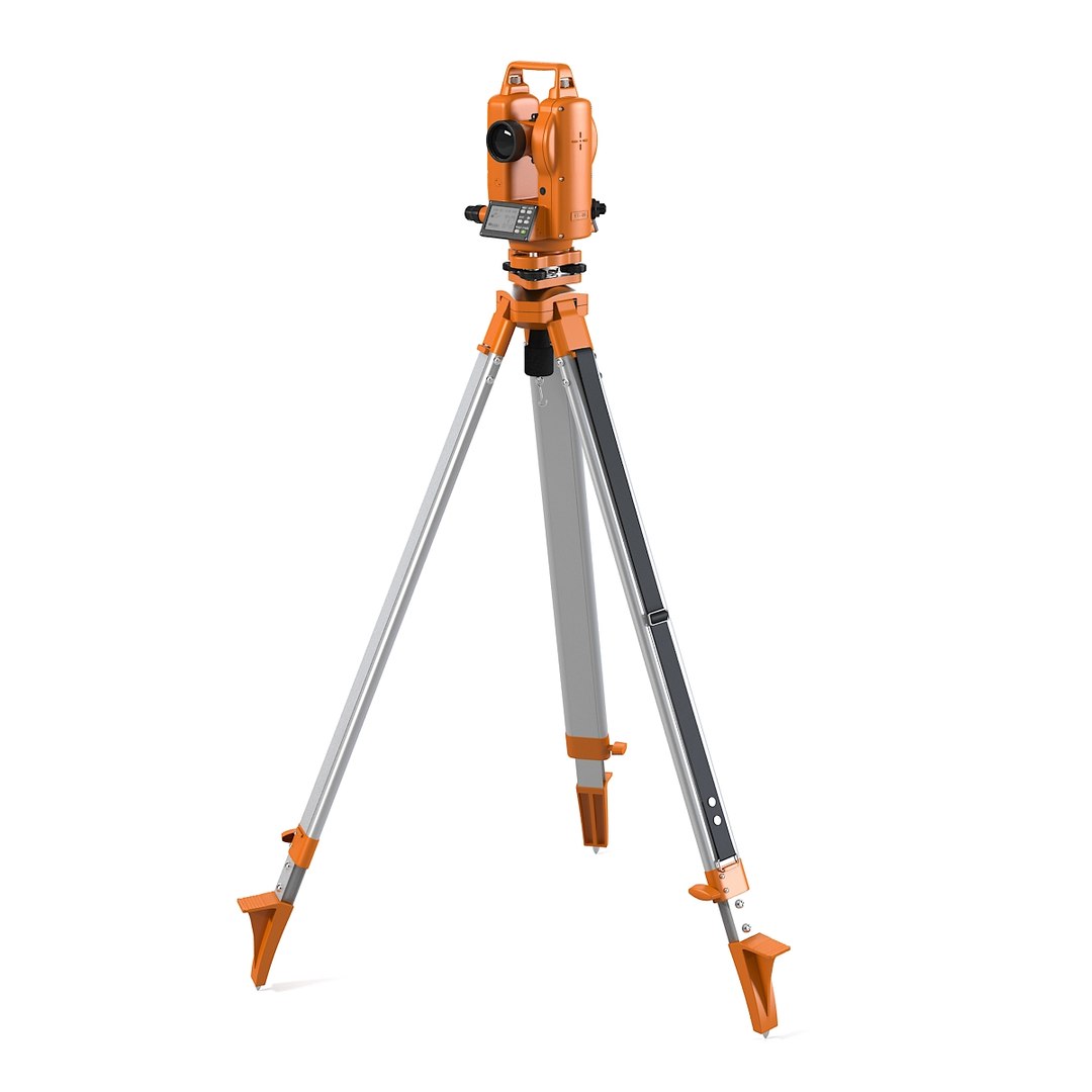 3d Theodolite Tripod Base Model