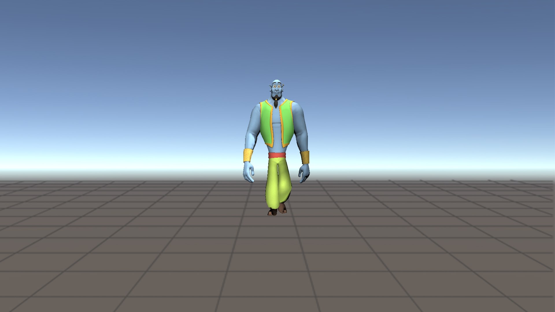 Blue genie character model - TurboSquid 1597632