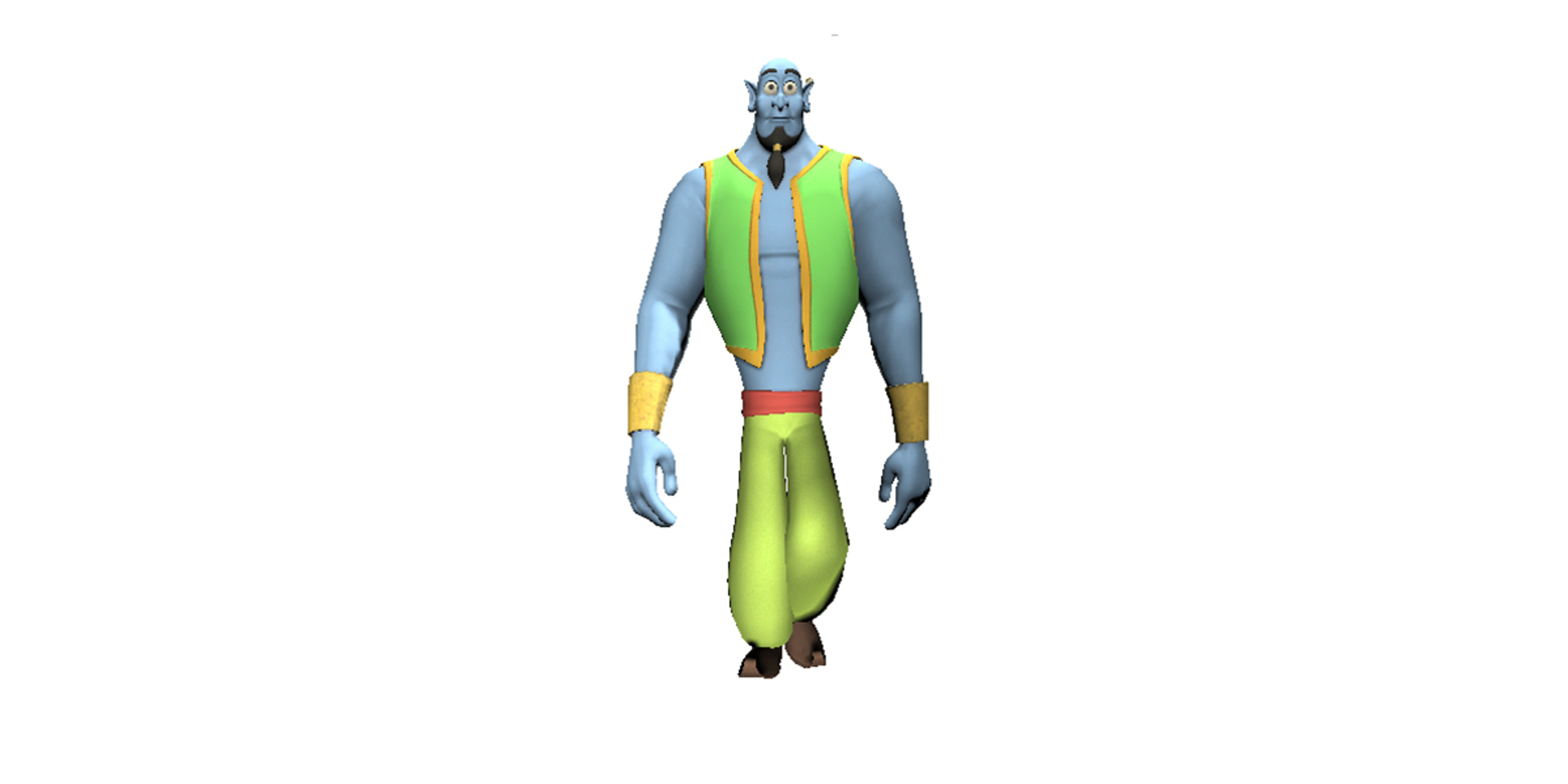Blue genie character model - TurboSquid 1597632