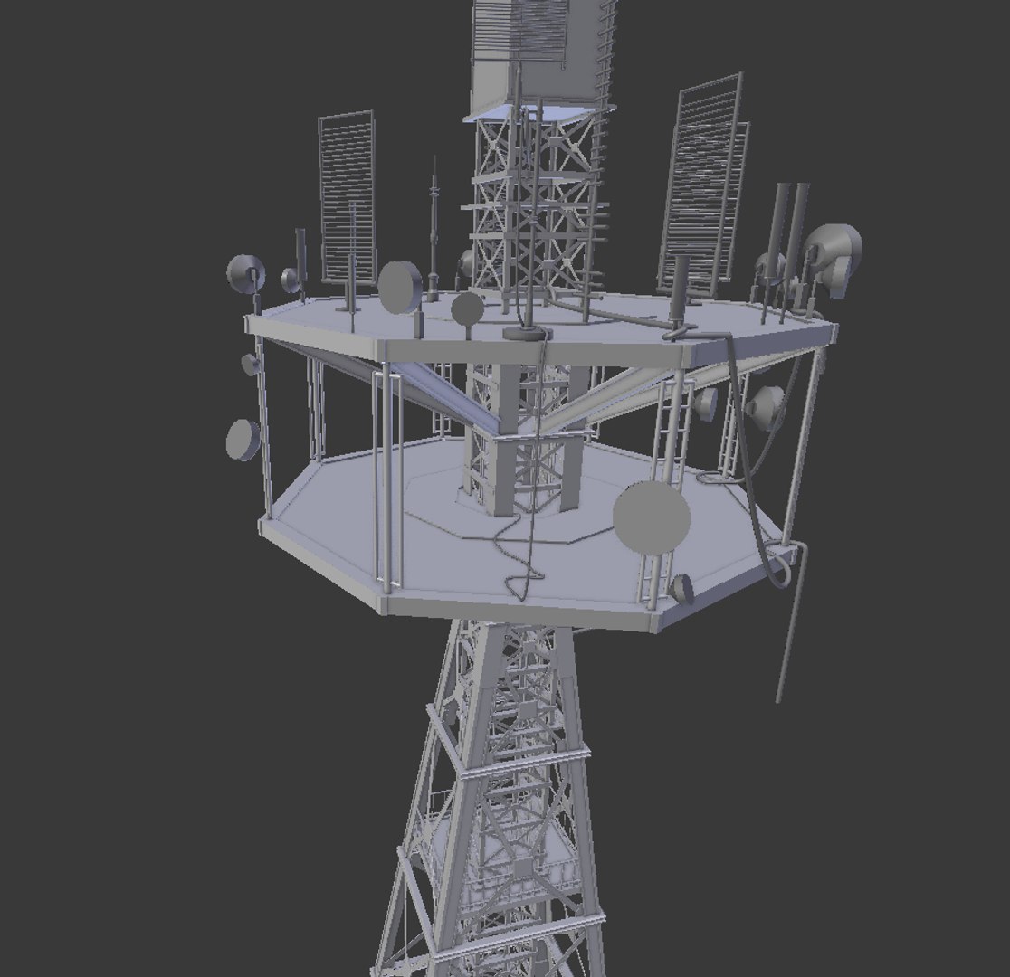 3D Radio Tower Model - TurboSquid 1225844