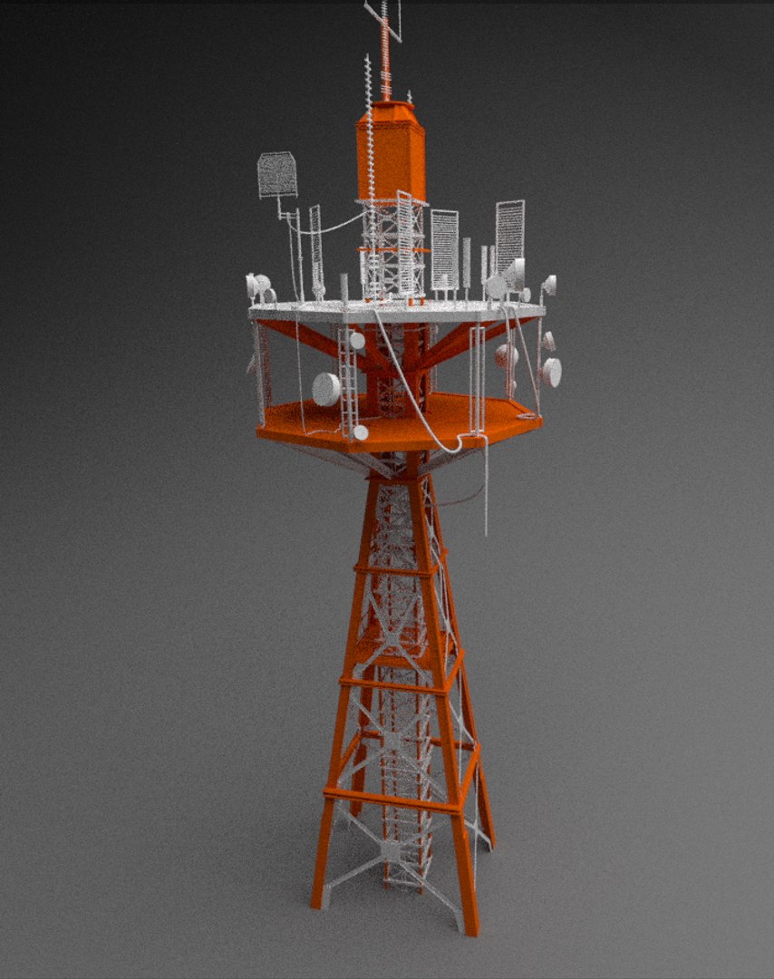 3D Radio Tower Model - TurboSquid 1225844