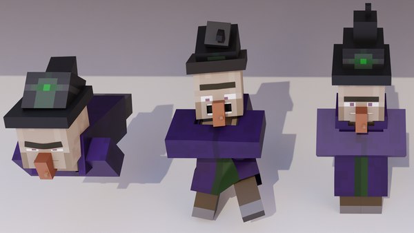 modelo 3d Bruja de Minecraft amañada - TurboSquid 1980508