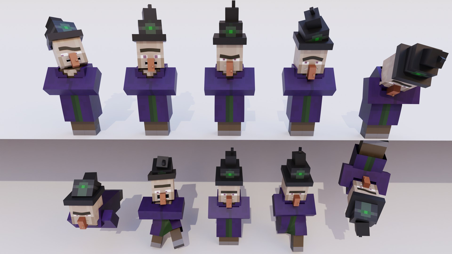 modelo 3d Bruja de Minecraft amañada - TurboSquid 1980508