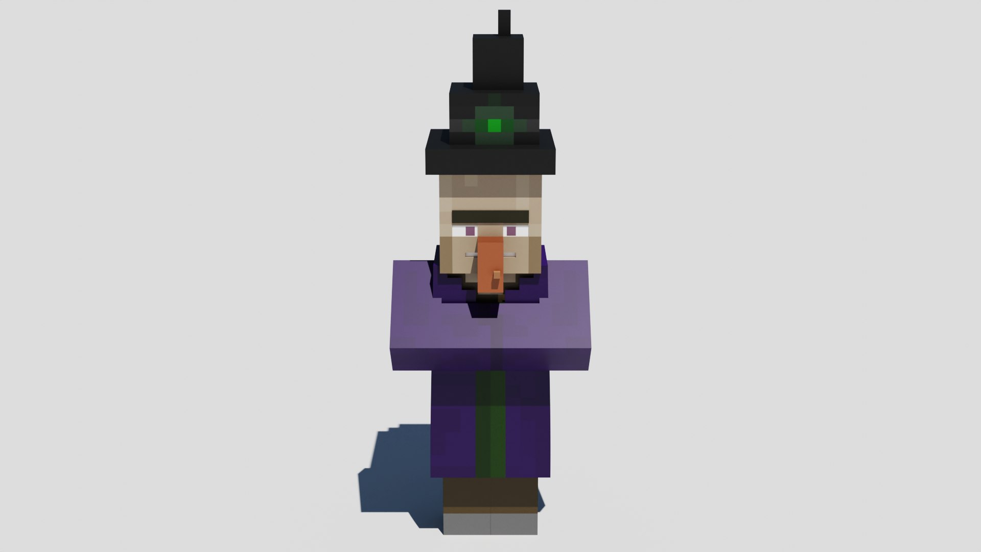 3D Model Rigged Minecraft Witch - TurboSquid 1980508
