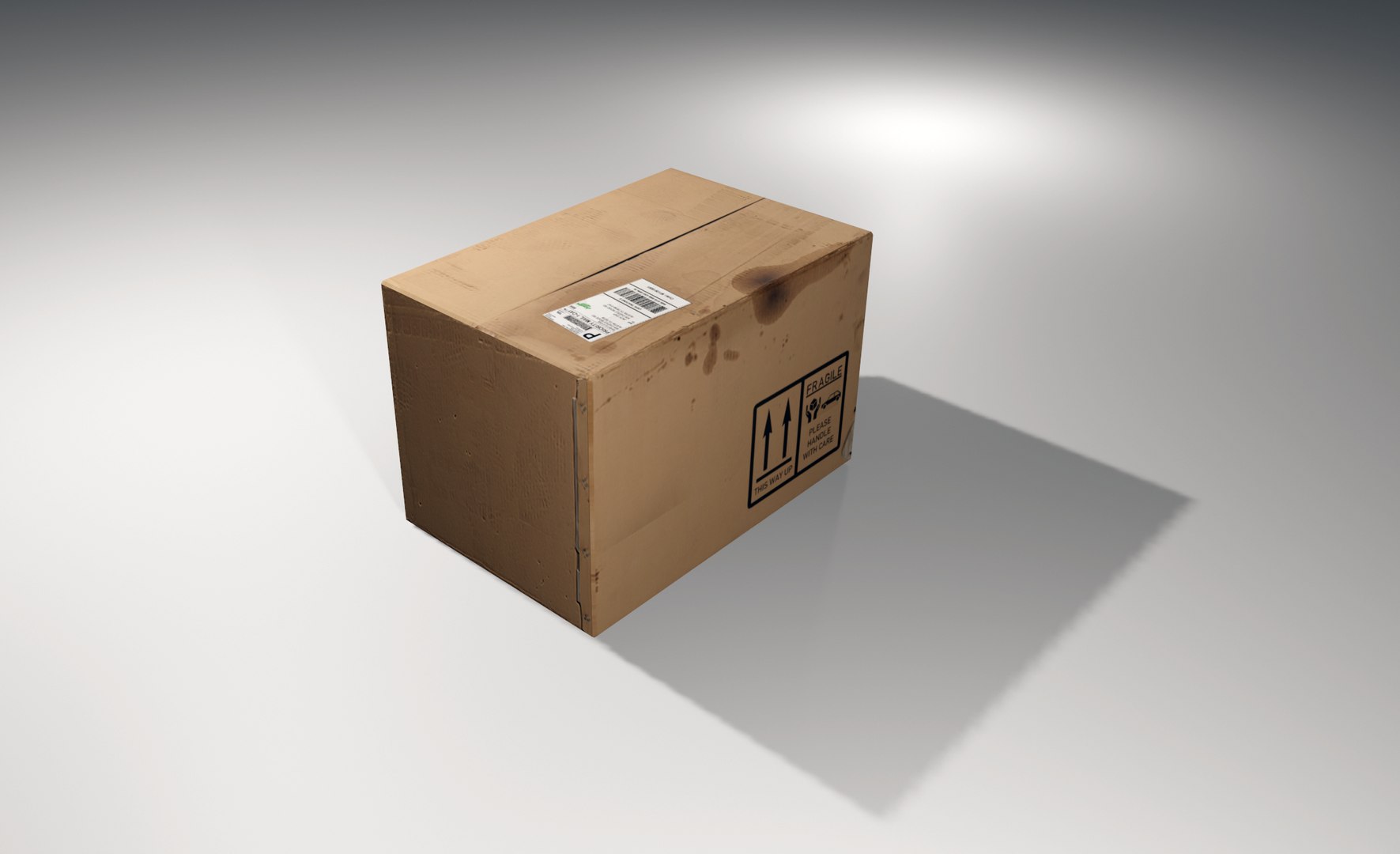 Worn Cardboard Box 3D Model - TurboSquid 1704797