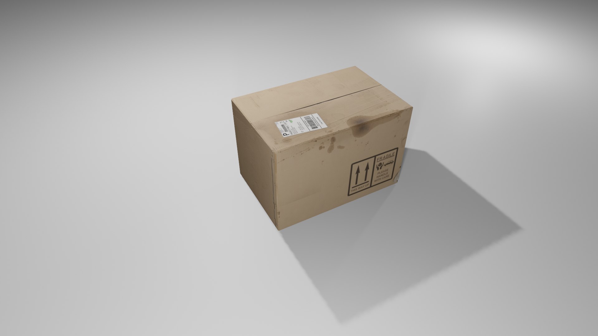 Worn Cardboard Box 3D Model - TurboSquid 1704797