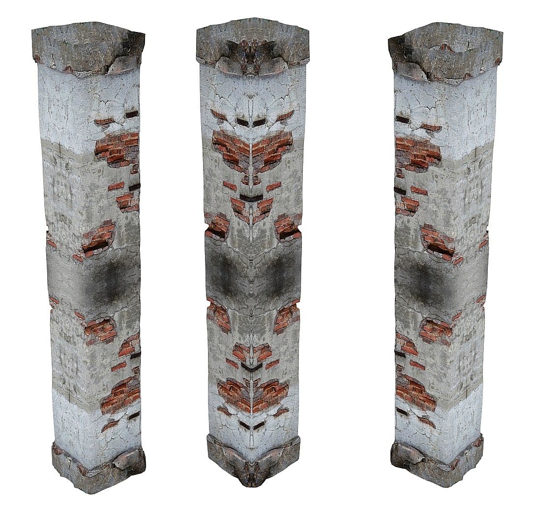 3D Model Old House Pillar 01 03 - TurboSquid 1750205