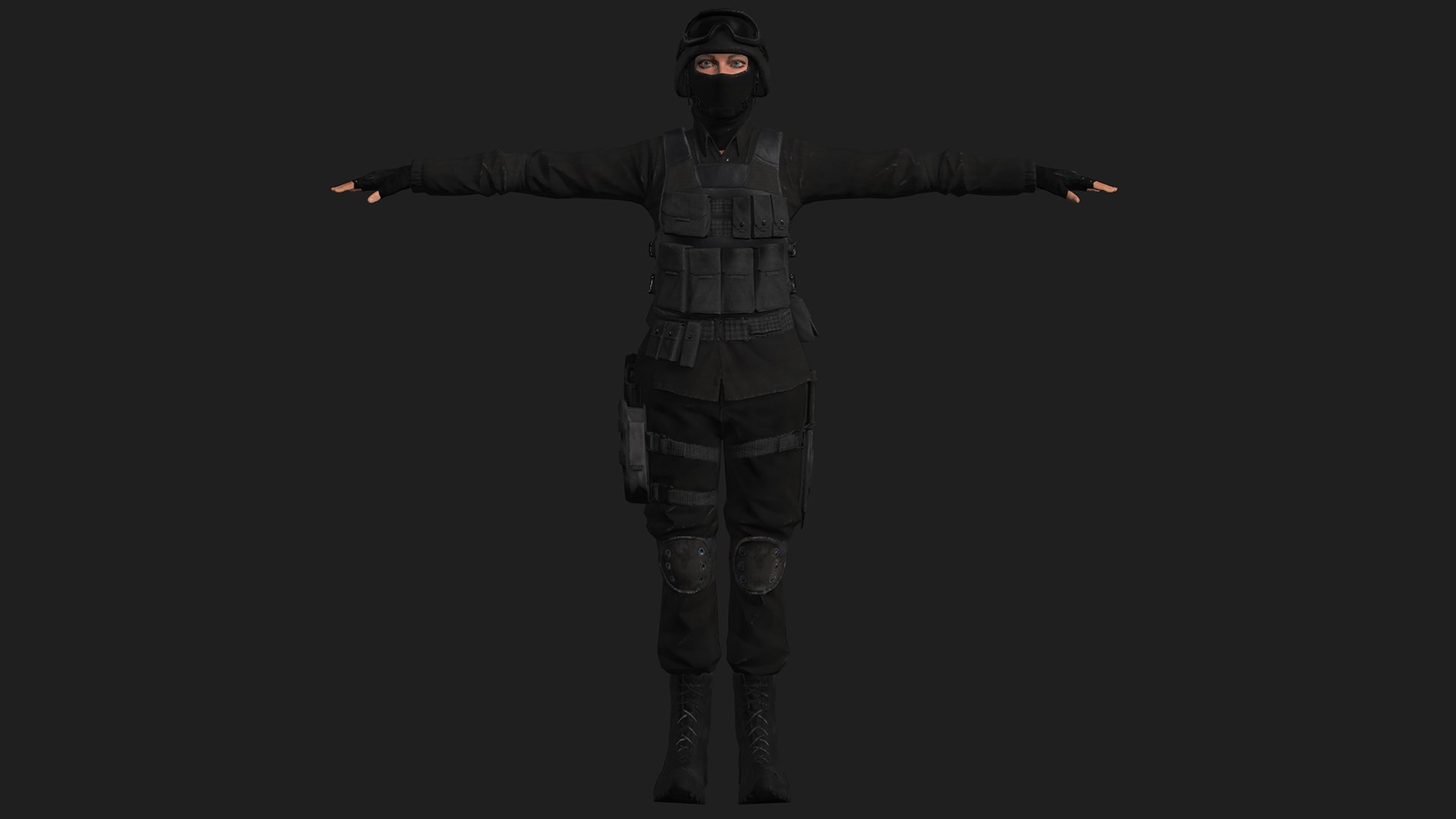 3D Swat Police Officer Model - TurboSquid 1663086