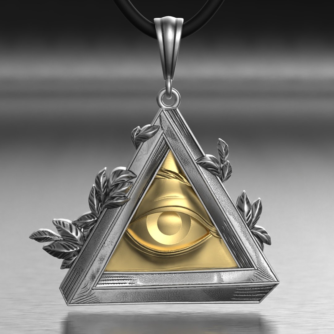 3D Jewelry Pendant Triangle with Eye Masonic Symbol 0321 Stl 3dm Fbx ...