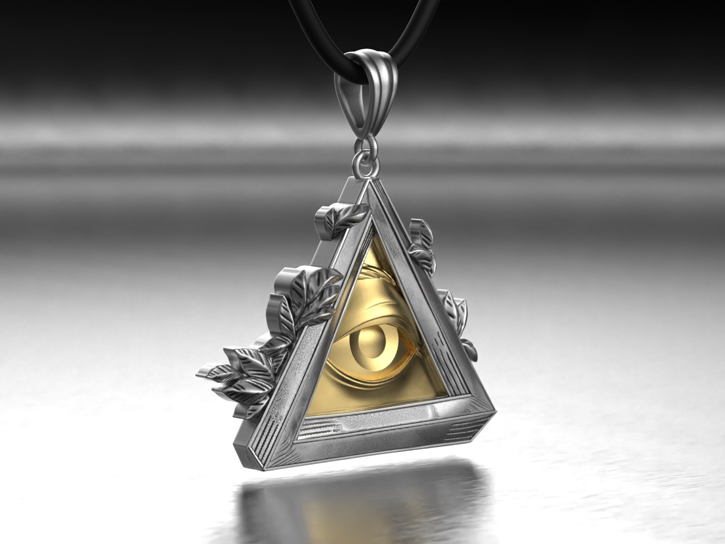 3D Jewelry Pendant Triangle with Eye Masonic Symbol 0321 Stl 3dm Fbx ...
