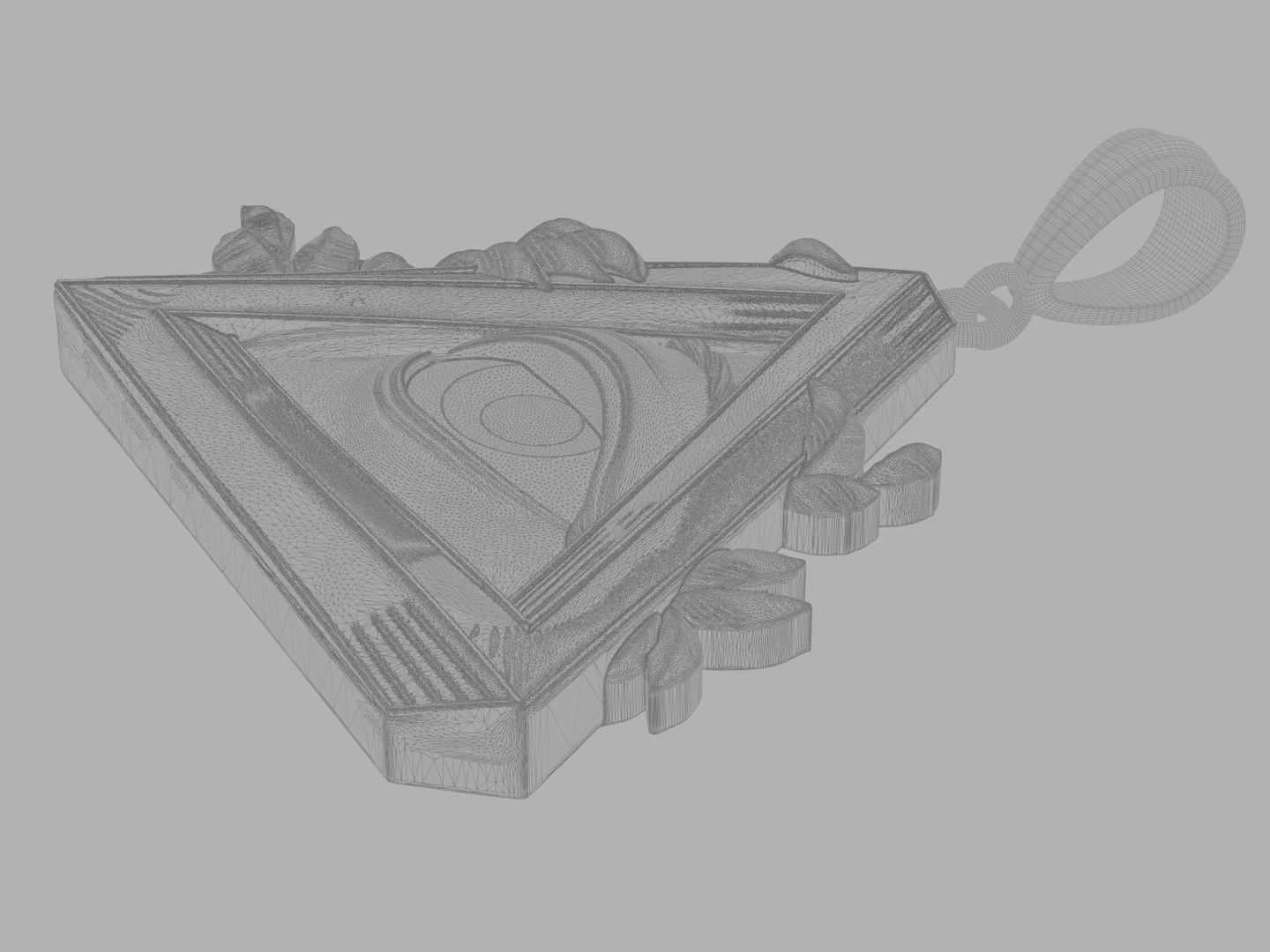 3D Jewelry Pendant Triangle with Eye Masonic Symbol 0321 Stl 3dm Fbx ...
