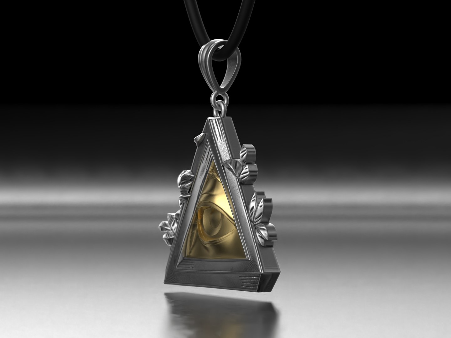 3D Jewelry Pendant Triangle with Eye Masonic Symbol 0321 Stl 3dm Fbx ...