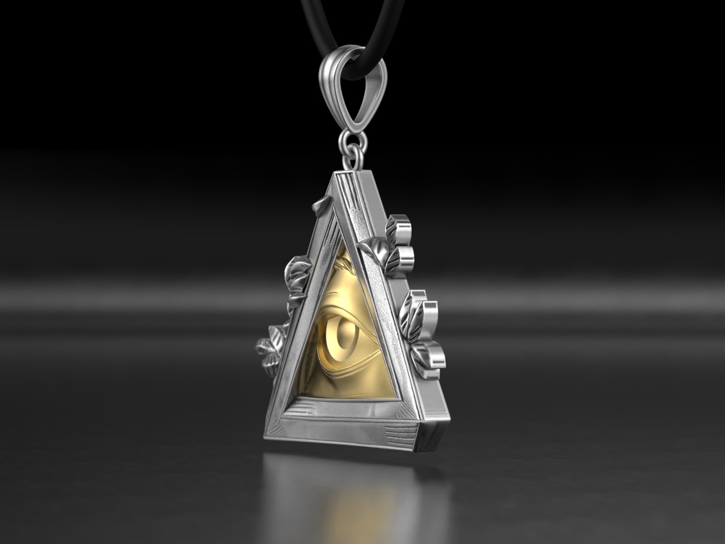 3D Jewelry Pendant Triangle with Eye Masonic Symbol 0321 Stl 3dm Fbx ...