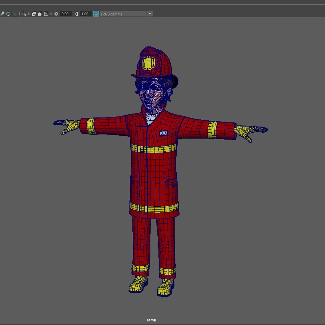 Fireman Cartoon 3D - TurboSquid 1552141