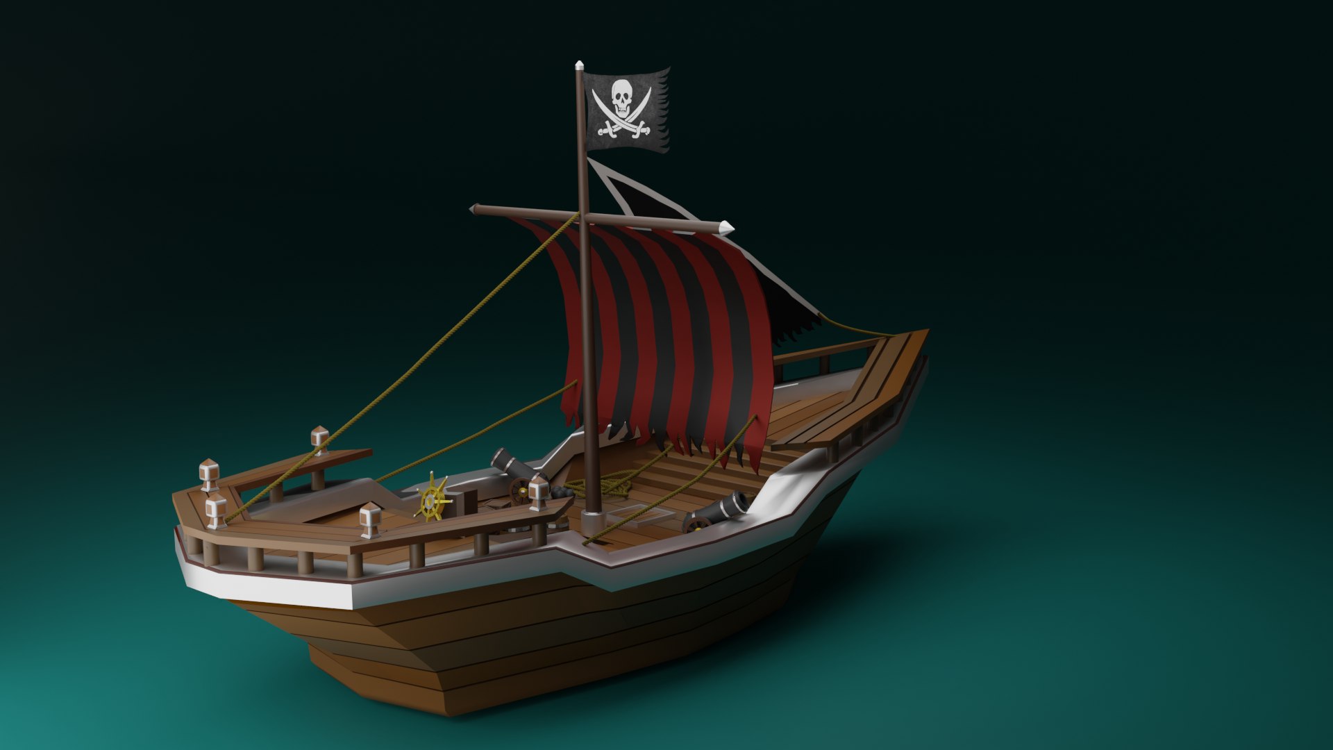 Pirate Ship 3D Model - TurboSquid 2094546