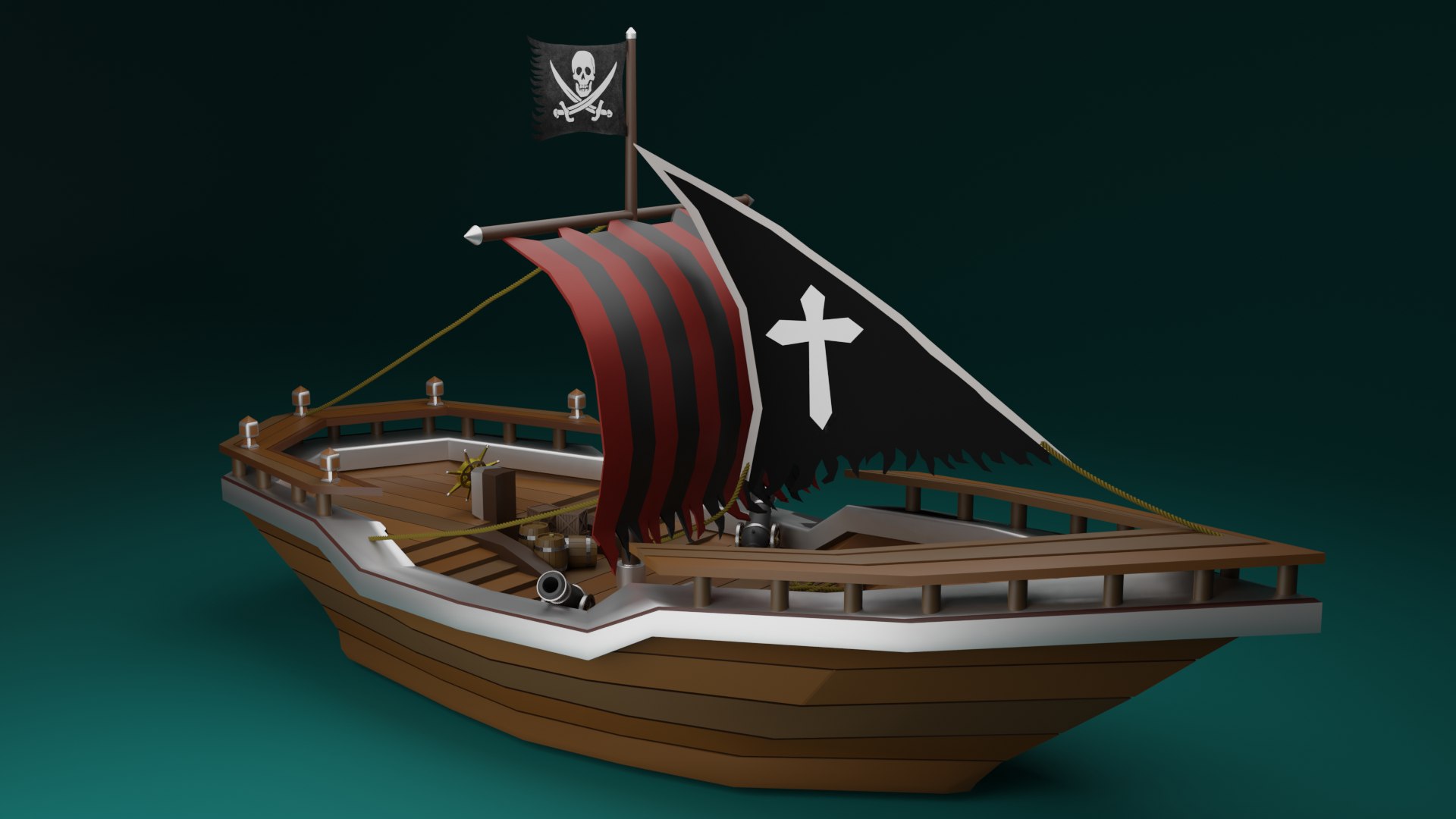 Pirate Ship 3D Model - TurboSquid 2094546