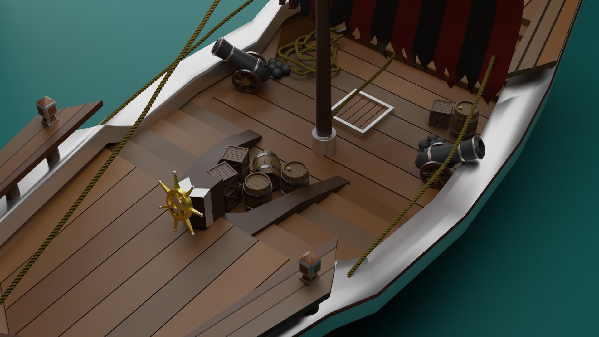 Pirate Ship 3D Model - TurboSquid 2094546