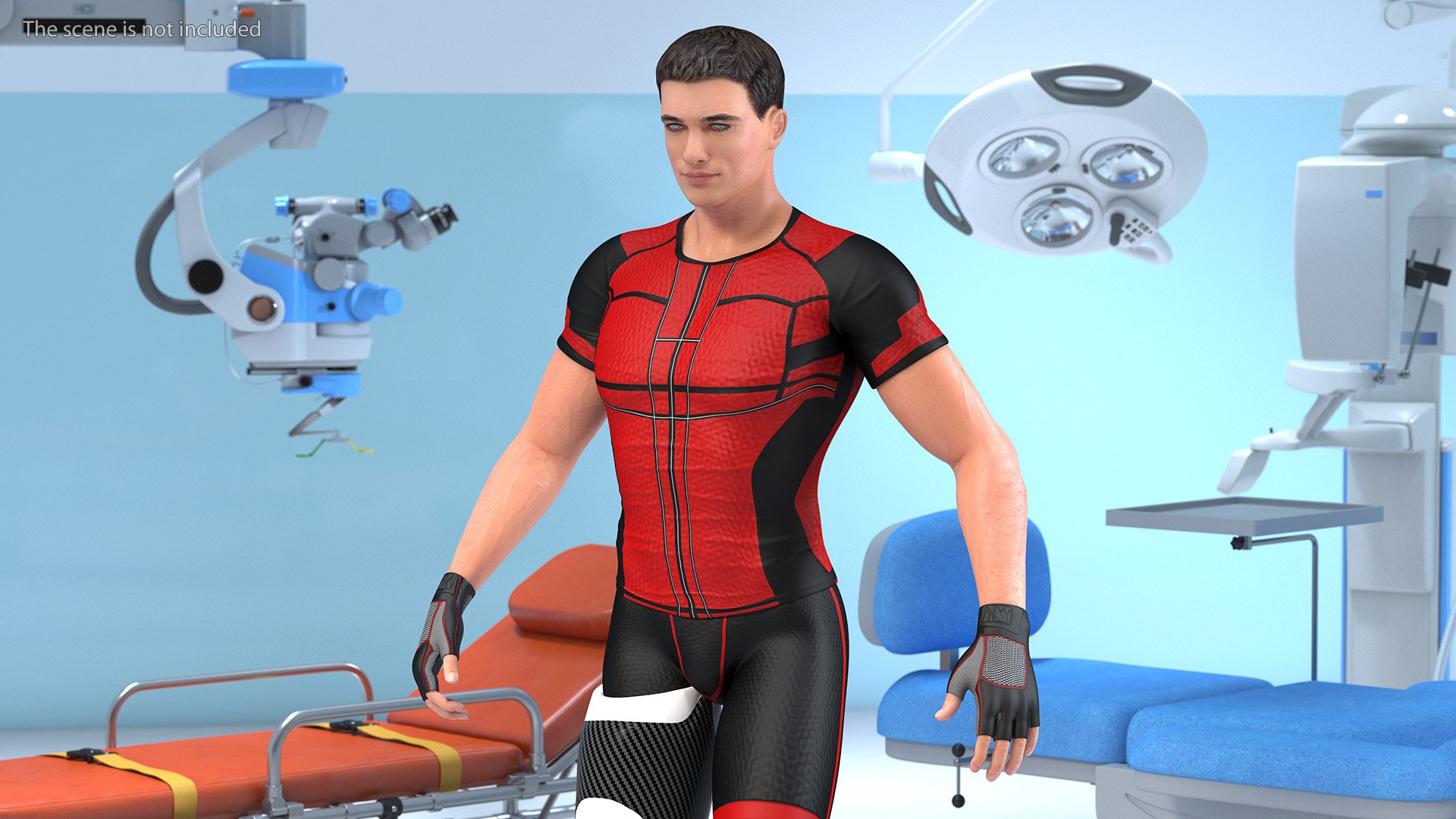 3d Model Man Wearing Lower Limb Prosthesis Rigged Turbosquid 2163496