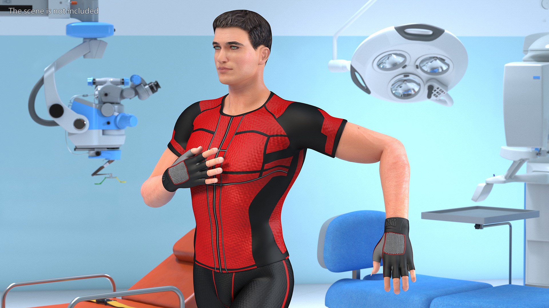 3d Model Man Wearing Lower Limb Prosthesis Rigged Turbosquid 2163496