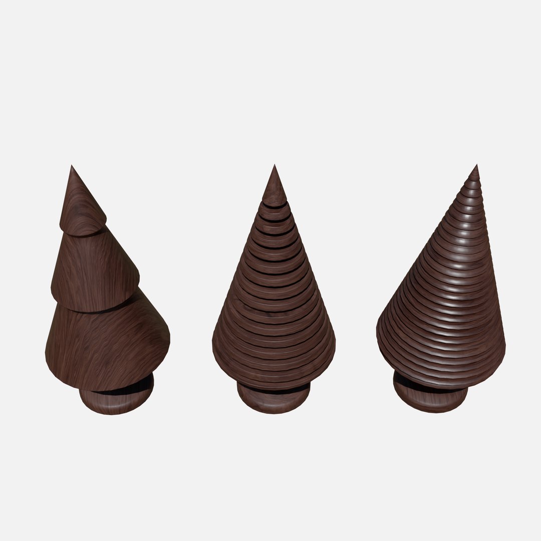 3D Wood Tree Decor Collection - TurboSquid 2338626