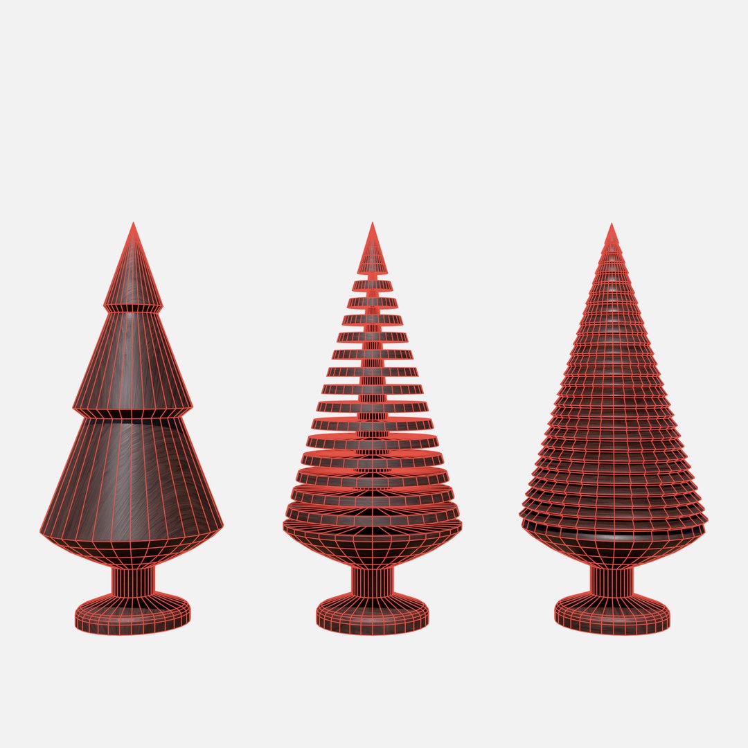 3D Wood Tree Decor Collection - TurboSquid 2338626