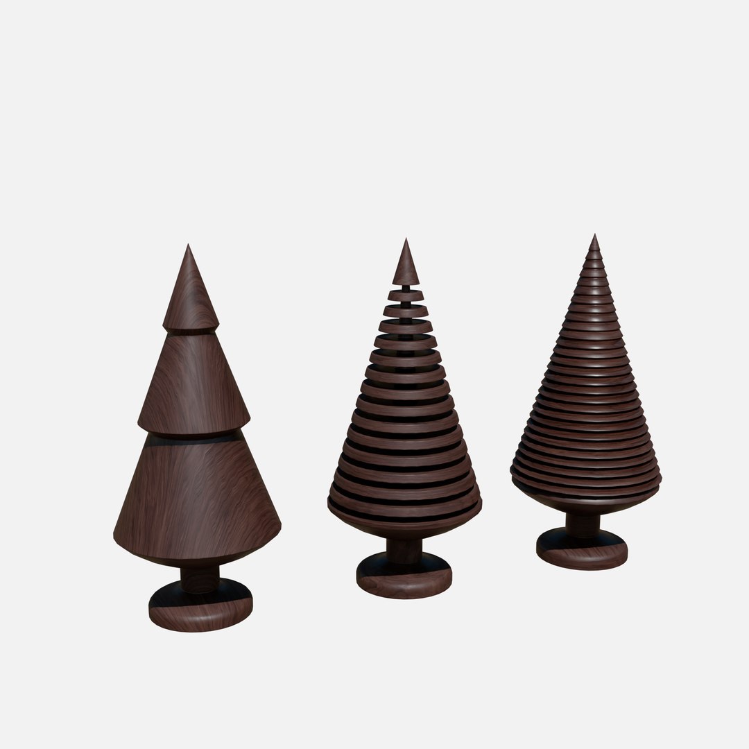 3D Wood Tree Decor Collection - TurboSquid 2338626