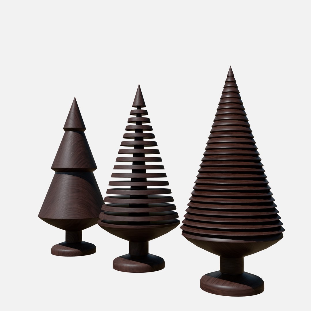 3D Wood Tree Decor Collection - TurboSquid 2338626