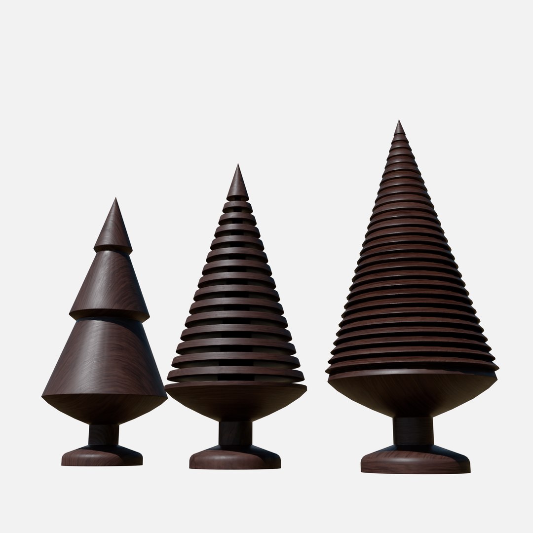 3D Wood Tree Decor Collection - TurboSquid 2338626