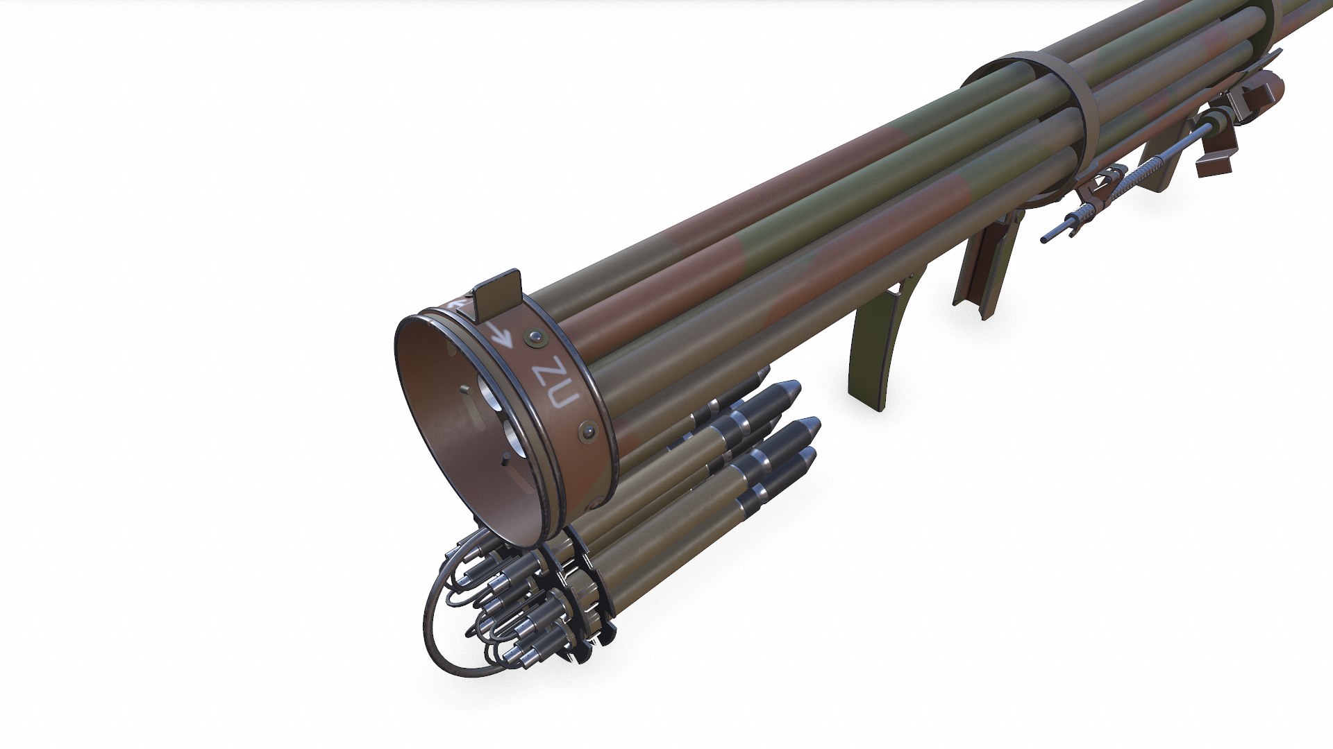Fliegerfaust B Luftfaust Anti Tank Rocket Launcher Low-poly PBR 3D ...