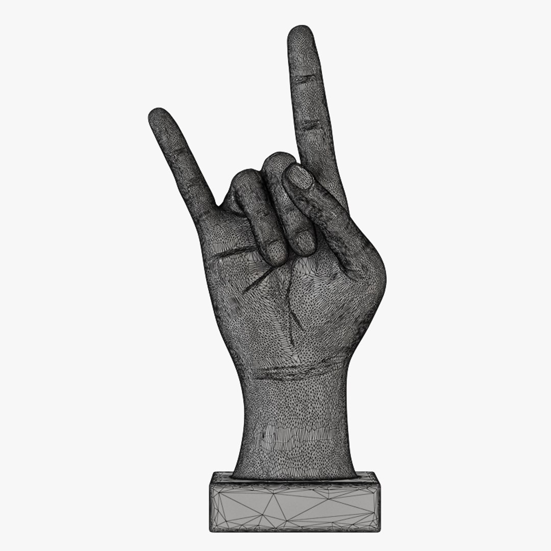 3D 2 Figurine Hand Rock Model - TurboSquid 1359268