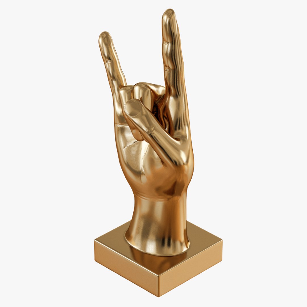 3D 2 Figurine Hand Rock Model - TurboSquid 1359268
