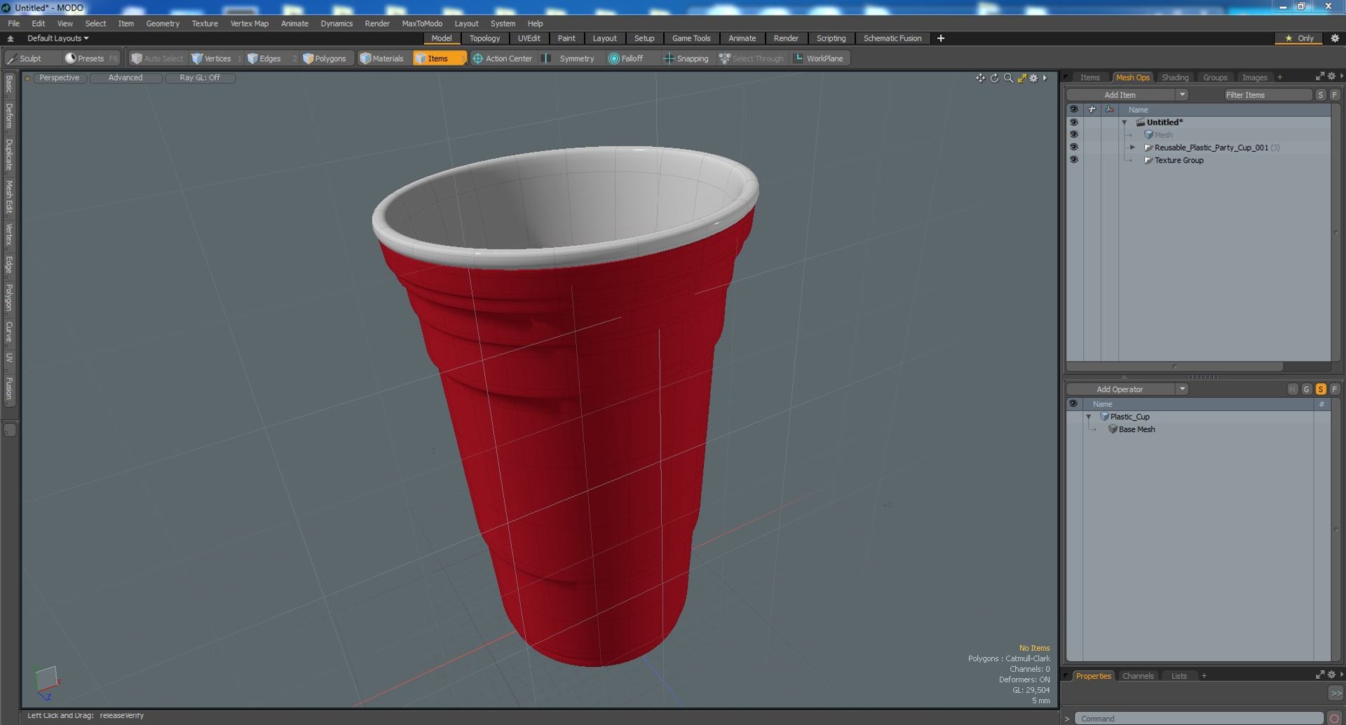 Reusable Plastic Party Cup Model - TurboSquid 1951669