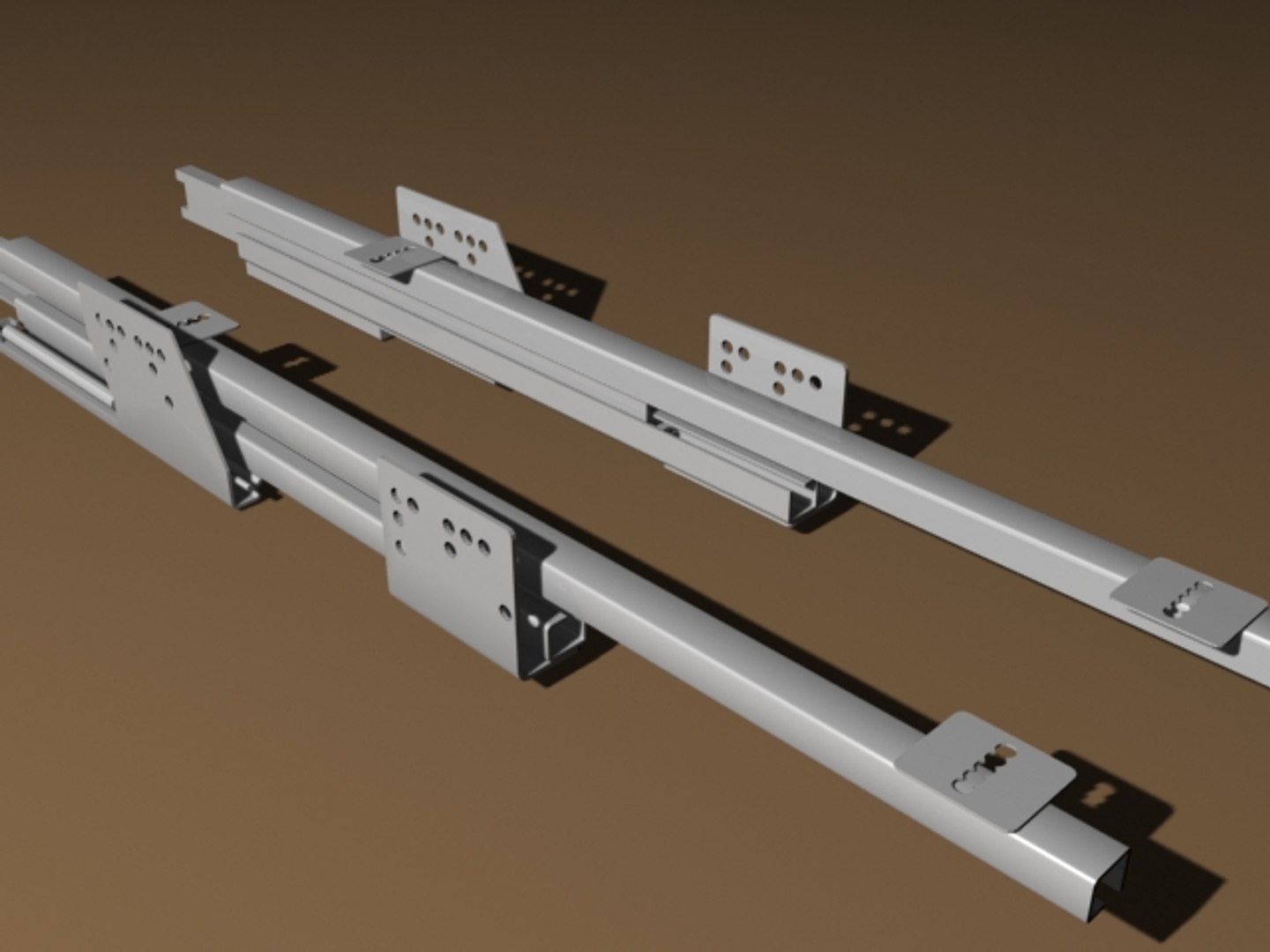 3d soft close telescopic
