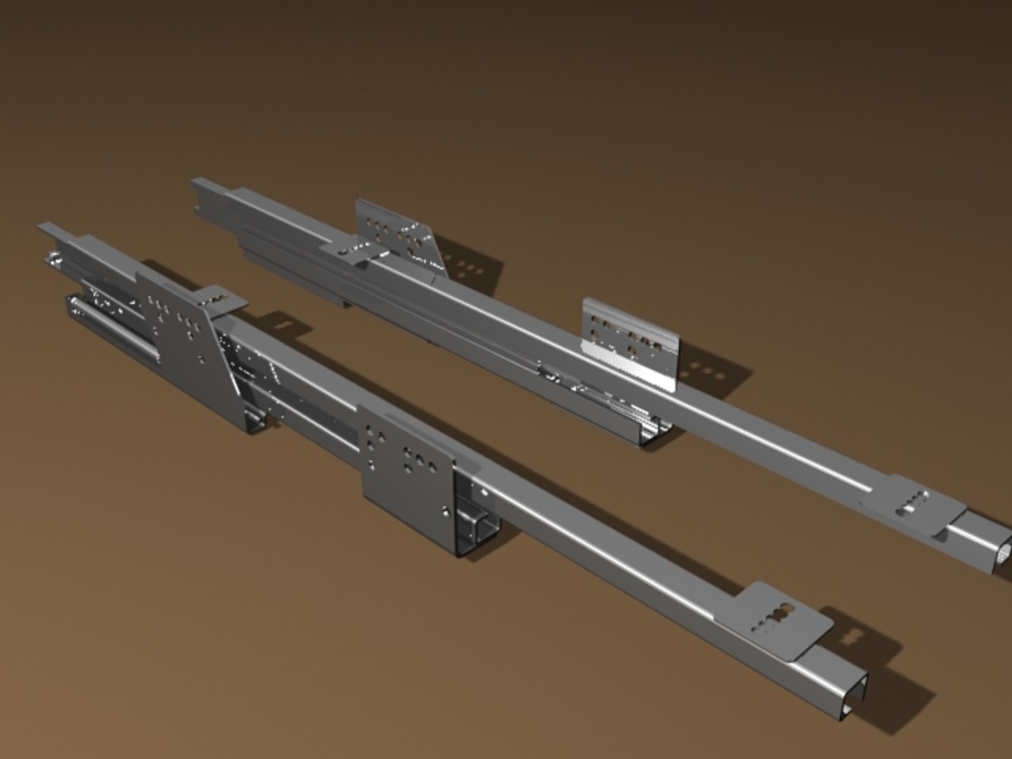 3d soft close telescopic