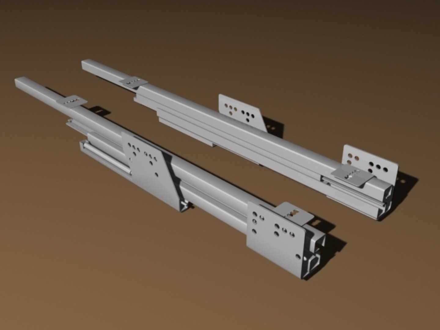 3d soft close telescopic