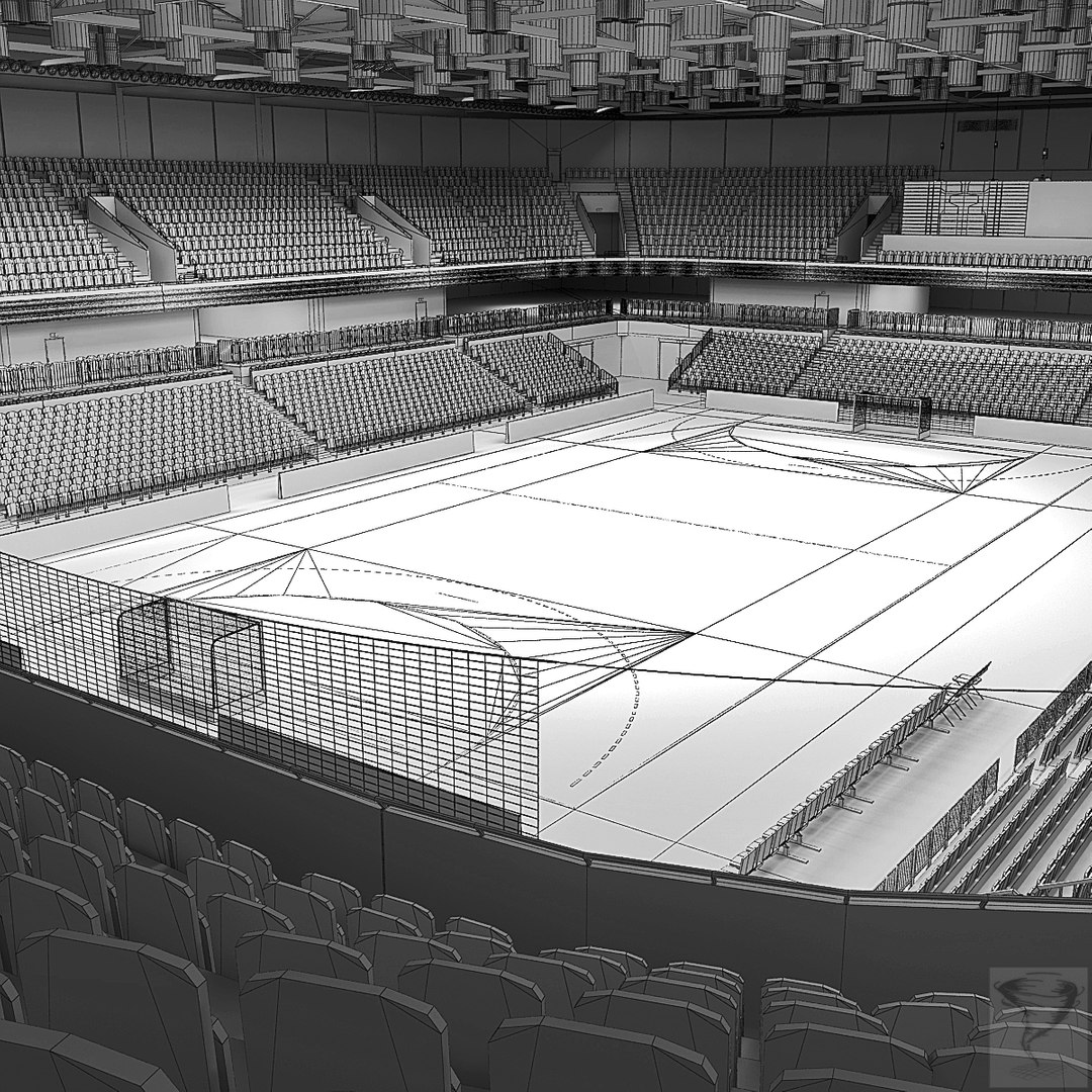 handball arena london 3d model