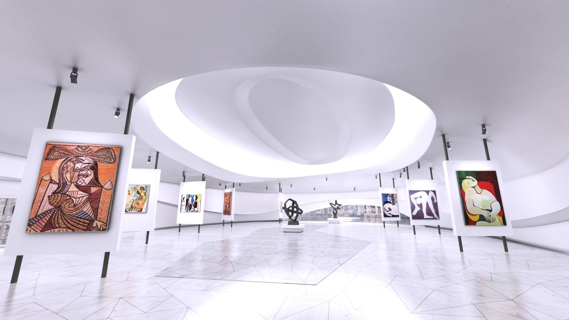 Futuristic Art Gallery 8 Model - TurboSquid 1813168