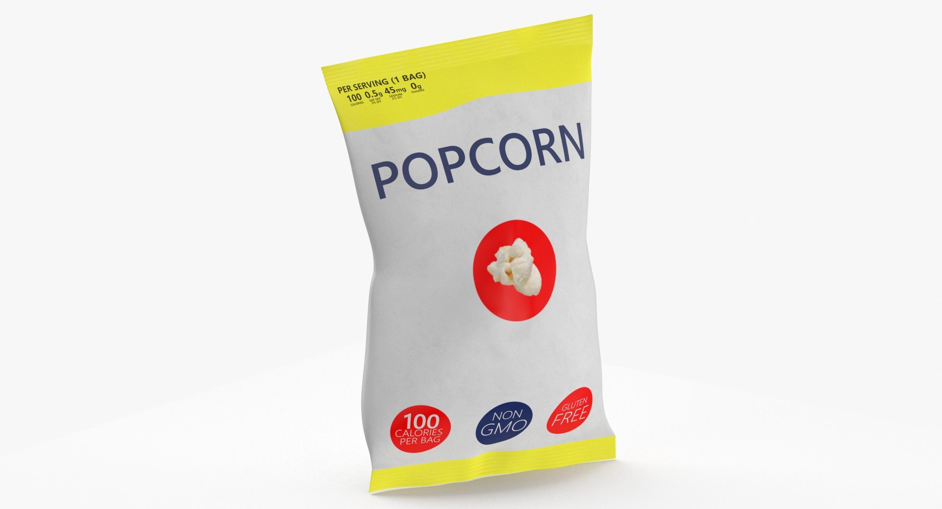 3D Bag of Popcorn 03 Blank and Generic Color Label(1) - TurboSquid 2038189