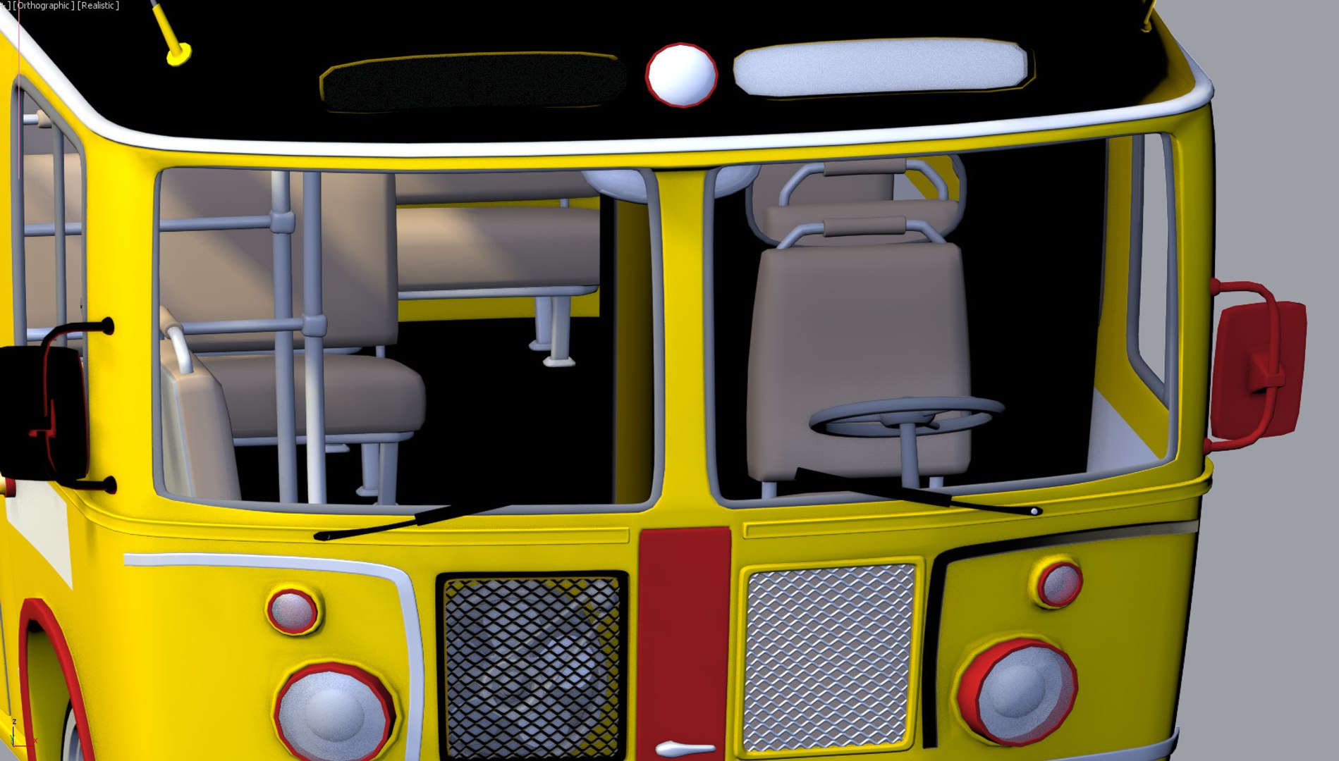 3d Max Cartoon Bus Autobus Car
