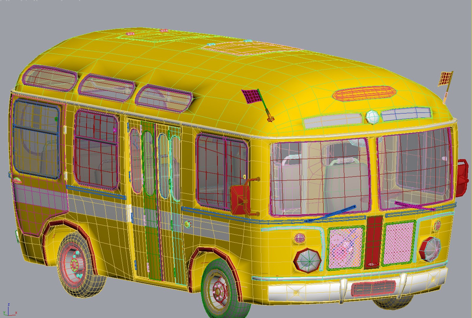 3d Max Cartoon Bus Autobus Car