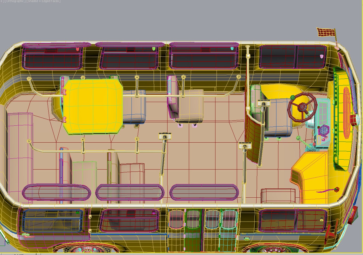 3d Max Cartoon Bus Autobus Car