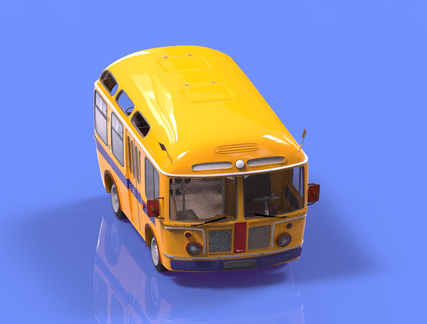 3d Max Cartoon Bus Autobus Car