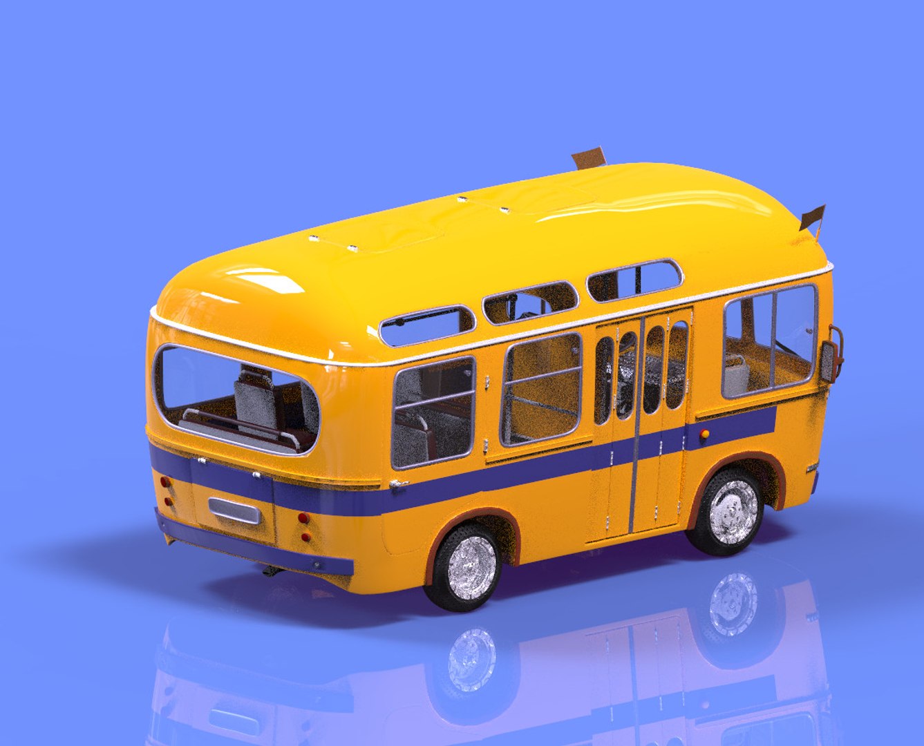 3d Max Cartoon Bus Autobus Car